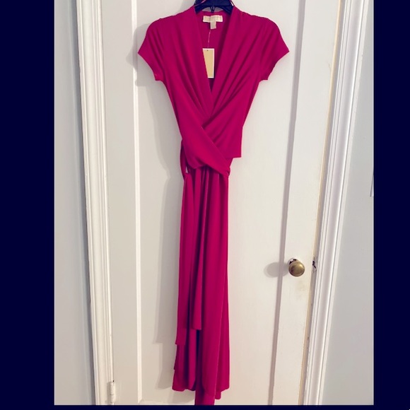 Michael Kors | Dresses | Michael Kors Raspberry Wrap Dress | Poshmark